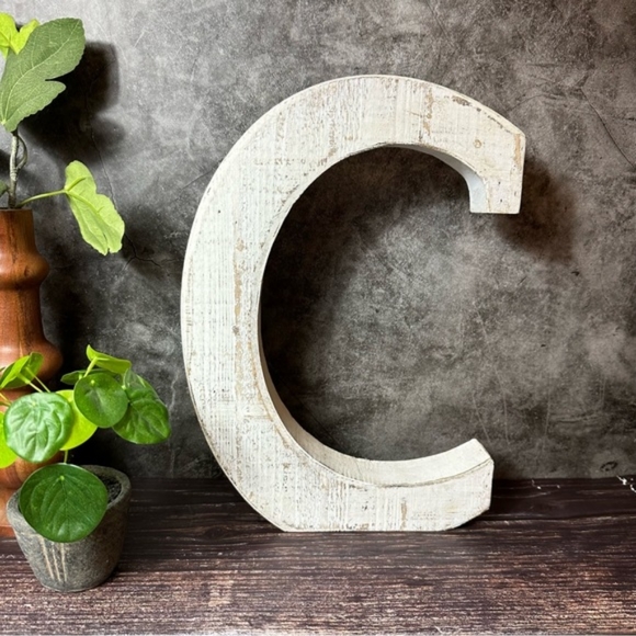 Wall Decor | Whitewash Wood Letter Wall Decor C | Poshmark